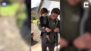 Emotional moment dad reacts to seeing colour for first time