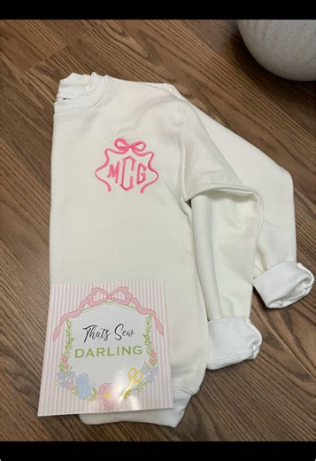 Available on etsy now!!🩷#embroidery #embroiderymachine #monogram