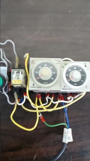 Flip-Flop Circuit with 2 timer relay and light indication #relay #timer #plc #flipflops