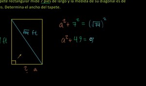 Problema verbal sobre el teorema de Pitágoras: una alfombra
