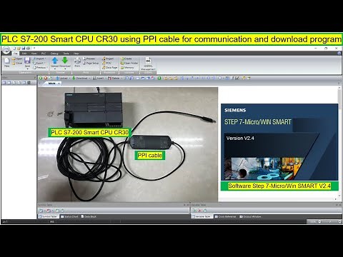 Step 7-Micro/Win smart communication via PPI cable for download program to PLC S7-200 Smart SR30