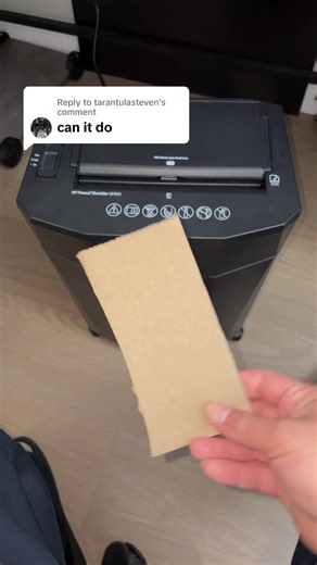 Testing a Paper Shredder on Cardboard
