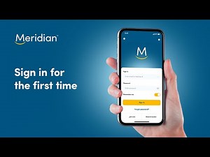 Sign in to the Meridian mobile banking app