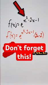Derivative of an exponential function? Avoid this mistake! #shorts