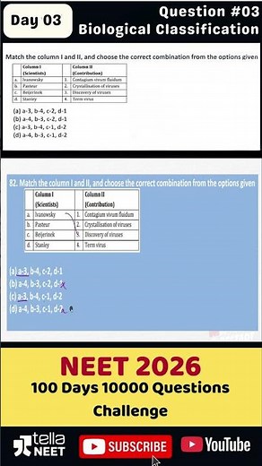 NEET 2026/day 3 of 100 days 10000 question challenge / Biology /