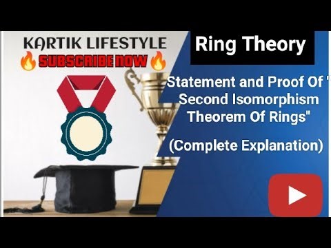 Statement and Proof Of "Second Isomorphism Theorem Of Rings" With Easy Method....(Watch Now)