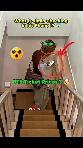 Jimin caught checking BTS tickets 👀😱 #bts #btsarmy #btsshorts #taehyung #jungkook #jimin #jin #btsv
