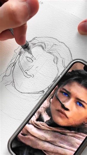 Portrait Drawing with Pencil and Reference