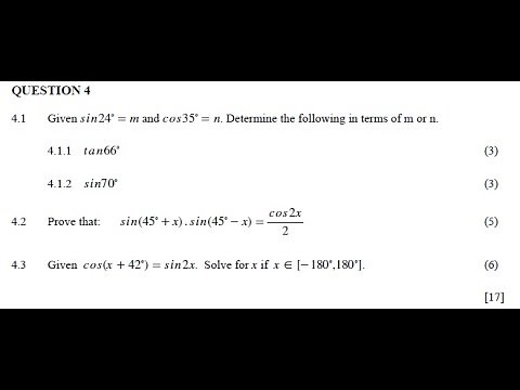 2022 Grade 12 Mathematics March Test GP Q4