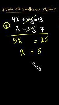 GCSE Maths - Simultaneous Equations (Elimination Method)