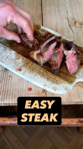 iDevour.com on Instagram: "REALLY easy sirloin steak with a crusty exterior and a tender medium/rare inside 💥 1. Pat dry, salt, return to fridge. 2. Walk a dog. 3. Fry it in a medium/hot skillet with tallow until 53°C internal. 4. Melt some butter in your skillet and drizzle over the steak. 5. Rest the steak while you split the G and gulp the rest (10 mins). 6. Devour. #beef #steak #recipe #easyrecipe #irish #butcher #farming"