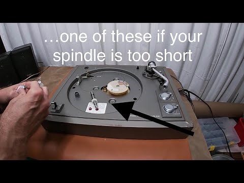 Removing and raising a turntable spindle - Troubleshooting a platter that is scraping on the base
