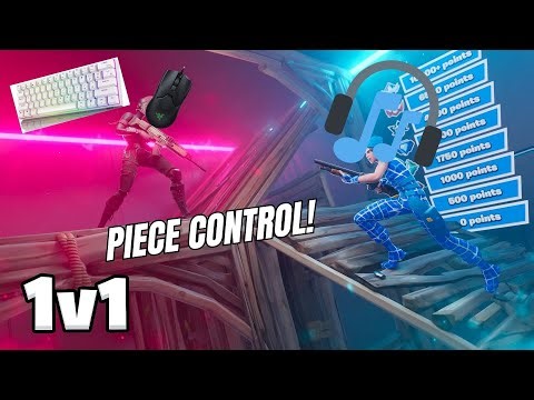 Fortnite 1v1 piece control! Keyboard Sounds!