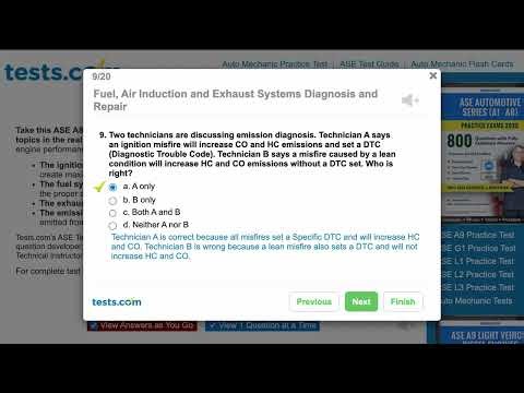 ASE A8 PRACTICE TEST