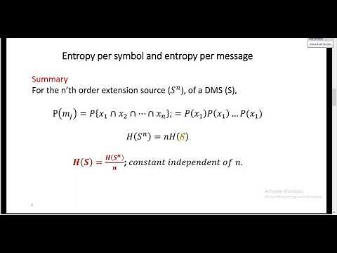 L8. Entropy of a Simple Markov Source