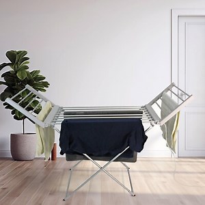 Electric Heated Clothes Dryer Foldable Horse Airer Indoor Rack Laundry Efficient  | eBay UK