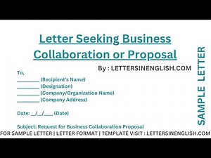 Business Request Letter – Sample Letter Seeking Business Collaboration or Proposal