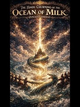 The Hindu Churning of the Ocean of Milk (Ancient India) #Mythology