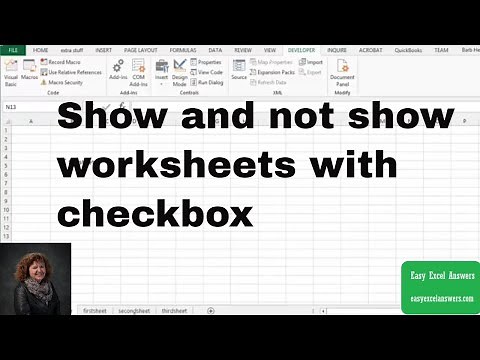 Show and not show worksheets with checkbox in Excel
