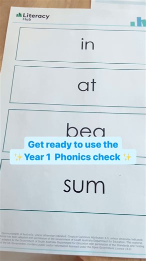 Do you know about the Phonics Check for Year 1 students? This free tool uses real and pseudo words to assess students’ decoding skills across words of increasing complexity. 🗣️ Find out how you can use the Phonics Check and access more evidence-based literacy resources for teachers by visiting http://srkr.io/6183Kh5. | Australian Government Department of Education