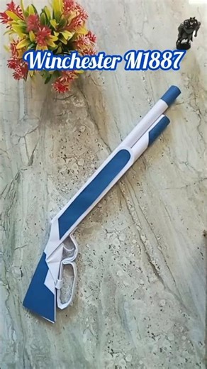 Diy origami Winchester M1887 | How to make a paper Shot Gun | Lever Action | #shorts