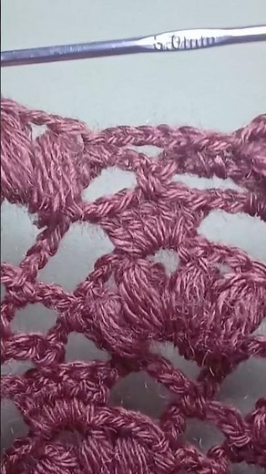 Crochet puffed Stich flower motive pattern