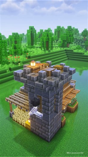 Minecraft: Castle House Tutorial Time lapse build🏡 #youtubeshorts #minecraft #shortvideo #trending