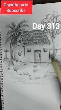 Day 313 / House drawing / basic drawing class