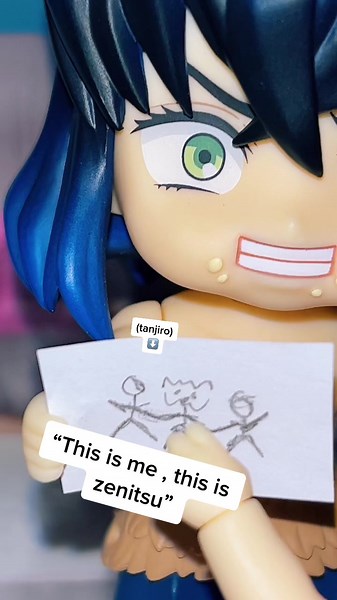 Such good drawings inosuke 🥺 #zenitsu #demonslayer #inosuke #nendoroid