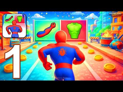 Mashup Hero: Superhero Games - Gameplay Walkthrough Part 1 - Become The Strongest Hero (iOS, Android