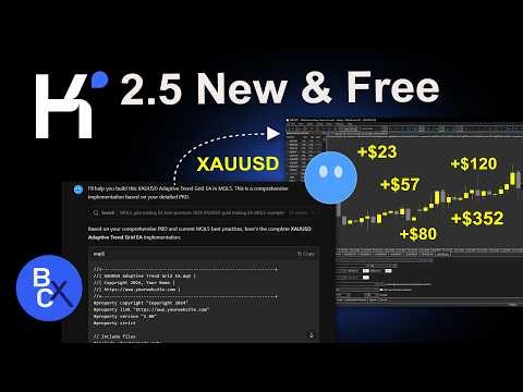 FREE CODE! | Build a Gold Grid Trading Bot in 10 Mins... Here are the Results! | Kimi K2.5 AI
