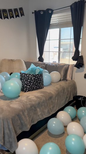 2.6K views · 3.3K reactions | He didn’t hear me setting anything up!! It was a success Everyone go wish @neven.hart a happy birthday!!✨冀曆 #birthday #decorating #birthdaysurprise #surprised #balloons #garland #banner #23 #23rdbirthday #sci #paraplegic #paralyzed #wheelchair #spinalcordinjury #engaged #fiance #fyp #foryoupage #explore #loveyouguys♥️ | Amber Cogbill | Facebook