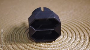 Double euro plug for flat sockets moving on a turntable