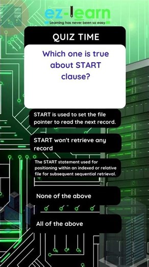 COBOL's START Clause: The Secret to Fast File Searching! 🔍🚀 #cobol #mainframetraining #ezlearnglobal
