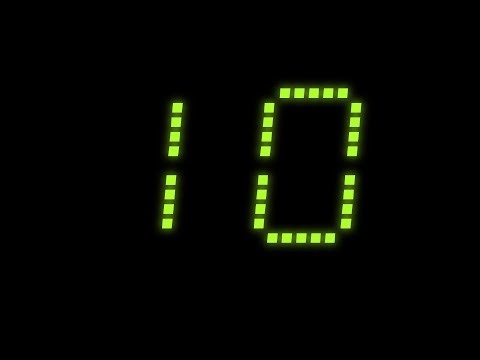 0:10 Countdown | Green-Yellow Glow Timer | Silent & Minimal