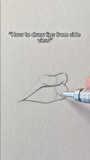 How to draw lips from side view