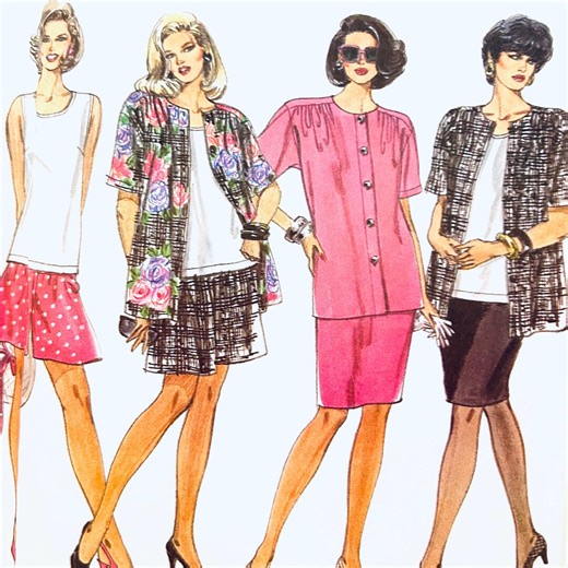 Simplicity 8447 3X 4X, Plus Size Sewing Patterns, Womens Shorts Pattern, Tank Top Pattern, Shirt Jacket Pattern, Patterns Skirts - Etsy