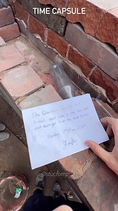 24K views · 203 reactions | Message in a bottle- building a time capsule in a wall #bricklaying #history #work #construction #explore #explorepage #explorepage✨ #instagram | Stu Crompton | Facebook