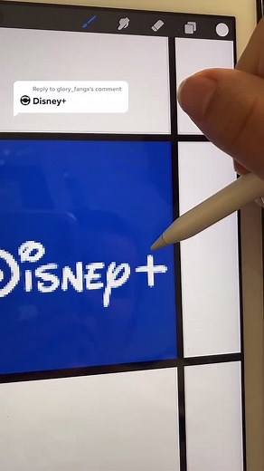 Reply to @glory_fangx #fyp #foryou #foryoupage #disney #procreate #cool #art #disneyplus #logo #viral #a #explore #like #comment #share #follow