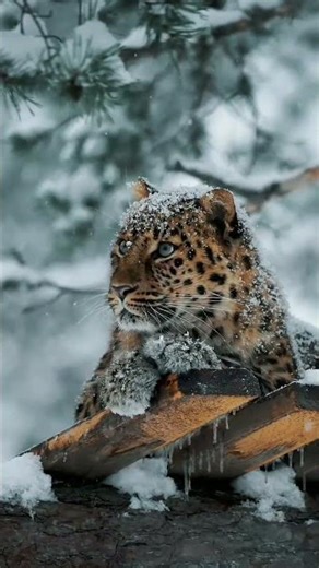 Snow Leopard HD Live Wallpaper | Iphone live Wallpapers | Leopard in Snowfall