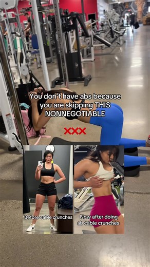 Abs are a very easy muscle group to develop, but the keyword is a muscle group. Your abs and core are made up of muscles meaning we have to train them like any other muscle group with progressive overloading, and training to failure. They’re such an easy muscle group to skip that’s why I always add them at the end of my workouts or if I’m feeling really lazy that day I’ll throw them in between my workouts that way I cannot leave the gym without getting it done. If you incorporate ab cable crunch