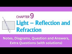 Ch9: Light-Reflection & Refraction | Notes, Q/A, Diagrams, Extra ques(with solu.) | Class 10 Science