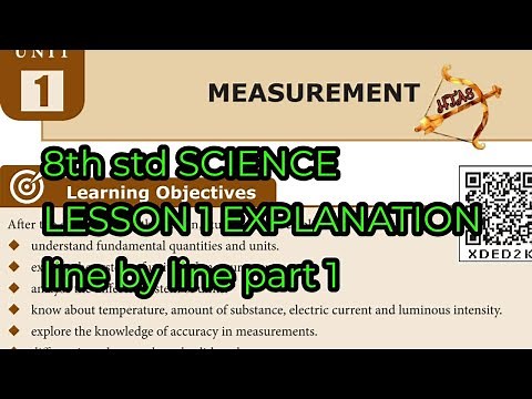 8th std Science unit 1 part 1 MEASUREMENT Line by LINE English medium explanation tamil