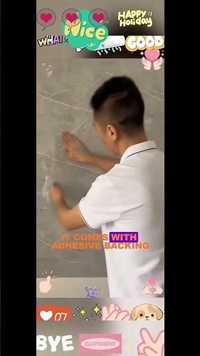 Waterproof Marble Tile Wall Stickers - Self-Adhesive Bathroom & Kitchen Wallpaper