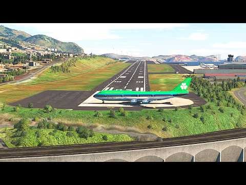 Insane Heavy Takeoff! Boeing 747 Aerlingus vs Madeira Short Runway