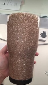 I have one rose gold tumbler available now to have a gold initial applied to before its final seal. If you want it you can grab it here: http://barestonecreations.bigcartel.com/product/rose-gold-glitter-tumbler Will ship on Saturday. I will put a picture of one with an initial in the comments for reference. | BareStone & Co.