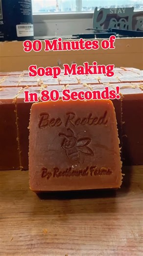 Rootbound Farms on Instagram: "90 Minutes of Cold-Process Soap making in 80 seconds!🧼🧼🧼 👉Bee Rooted 🐝🍯 👉Turmeric Orange 🍊 👉Lavender Lemongrass 🪻🌱 👉Sweet Orange Chai ☕️🍊 👉Tea Tree Rosemary Shampoo Bar 👉The OG Shampoo Bar⁣ .⁣ .⁣ .⁣ .⁣ .⁣ #soapmaker #giftideas #handmadesoap #naturalskincare #naturalsoaps #soaping #coldprocesssoap #soap #skincare #soapcutting #cpsoap #allnatural #shoplocal #essentialoils #handmadesoaps #soapbars #smallbusiness #soapmaking #ecofriendly #coldprocess #na