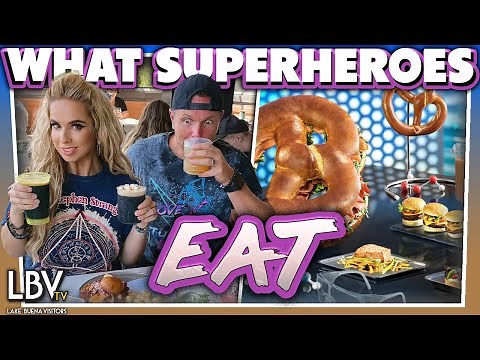 Pym Test Kitchen|We try EVERYTHING on the menu| Food Review & Disney Avengers Food Imagineering DCA