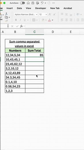Excel: Sum Comma-Separated Values (New Function!)