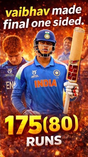 Vaibhav suryavanshi master class | u19 final |icc trophy loading | ind vs eng final#cricket #u19boys